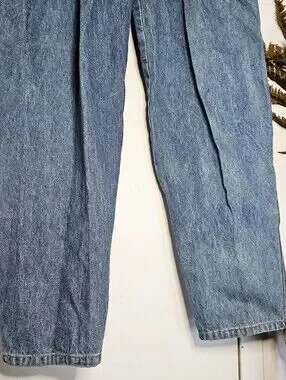 Vintage | Jeans | Vintage Western Pleated Balloon Jeans Faux Leather ...